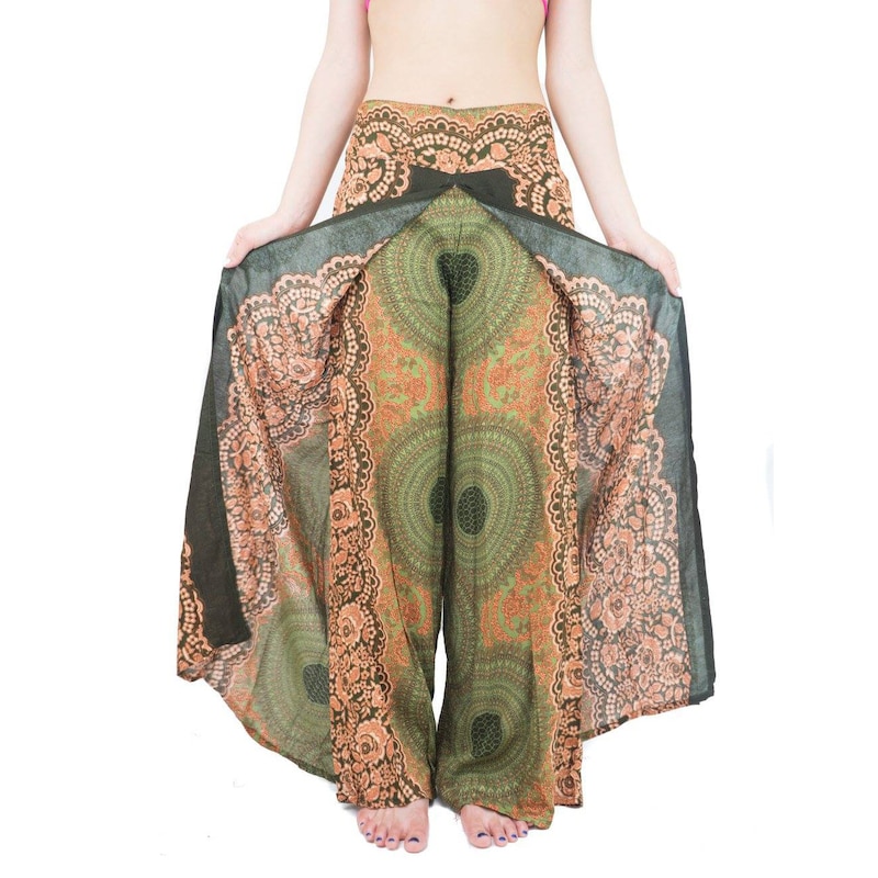 Open Leg Silk Harem Pants - Etsy