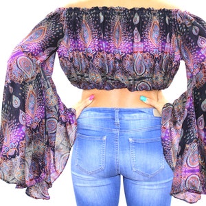 Boho Crop Top Bohemian Crop Top for Women,belly Dance Crop Top Blouse ...