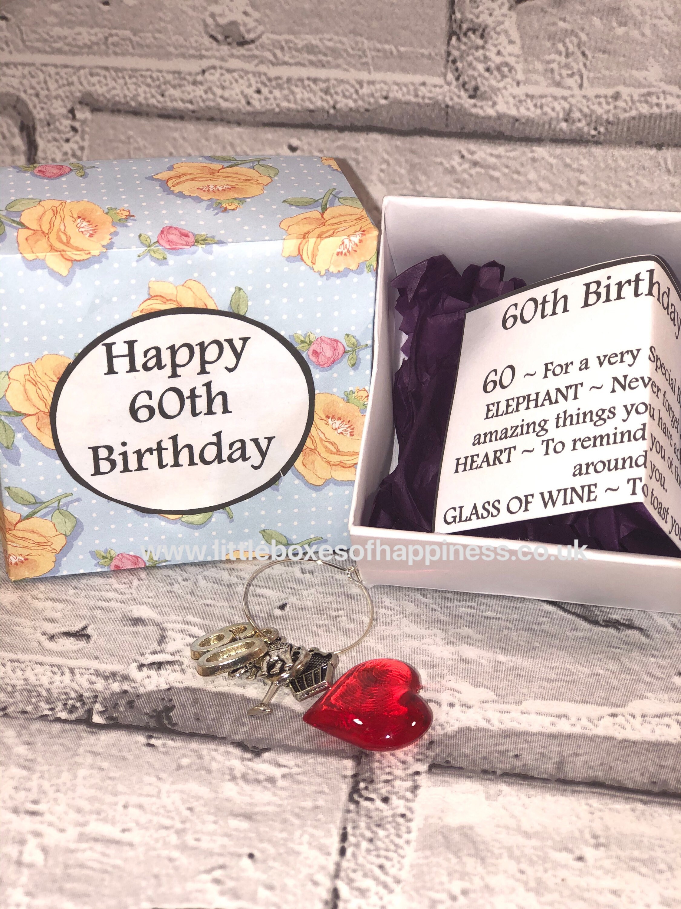 60th Birthday Box - Handmade, Unique Gift. Special Birthday, Retirement ...