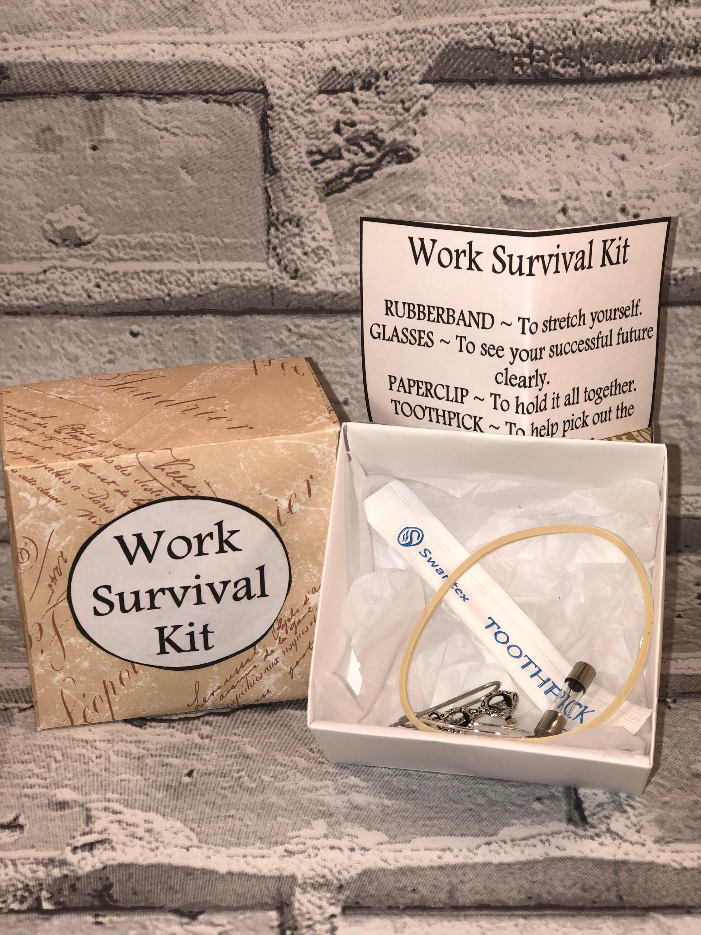 Work Survival Kit - New Job, Leaving Job, Job Promotion, Handmade Gift ...