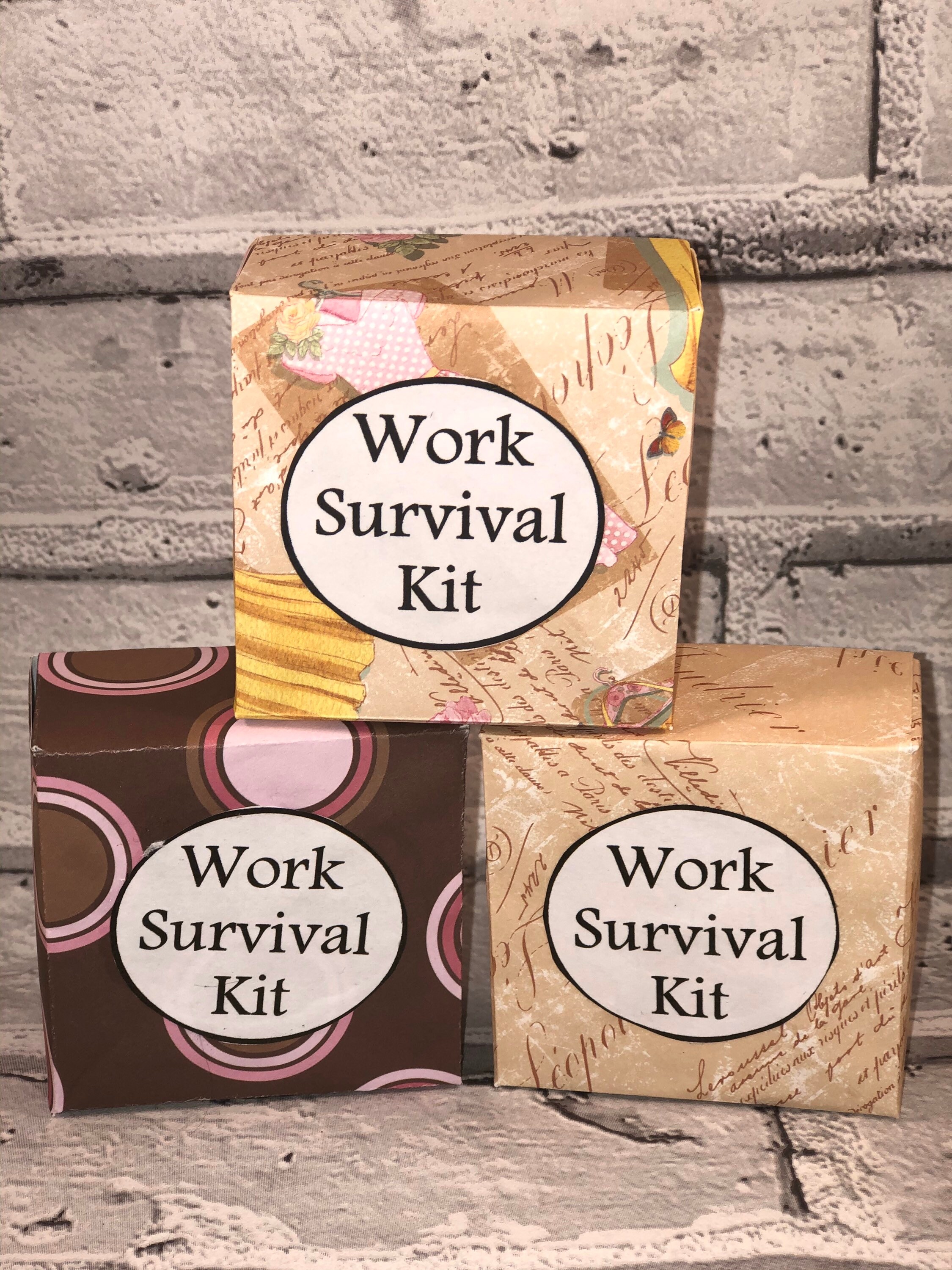 Work Survival Kit - New Job, Leaving Job, Job Promotion, Handmade Gift ...