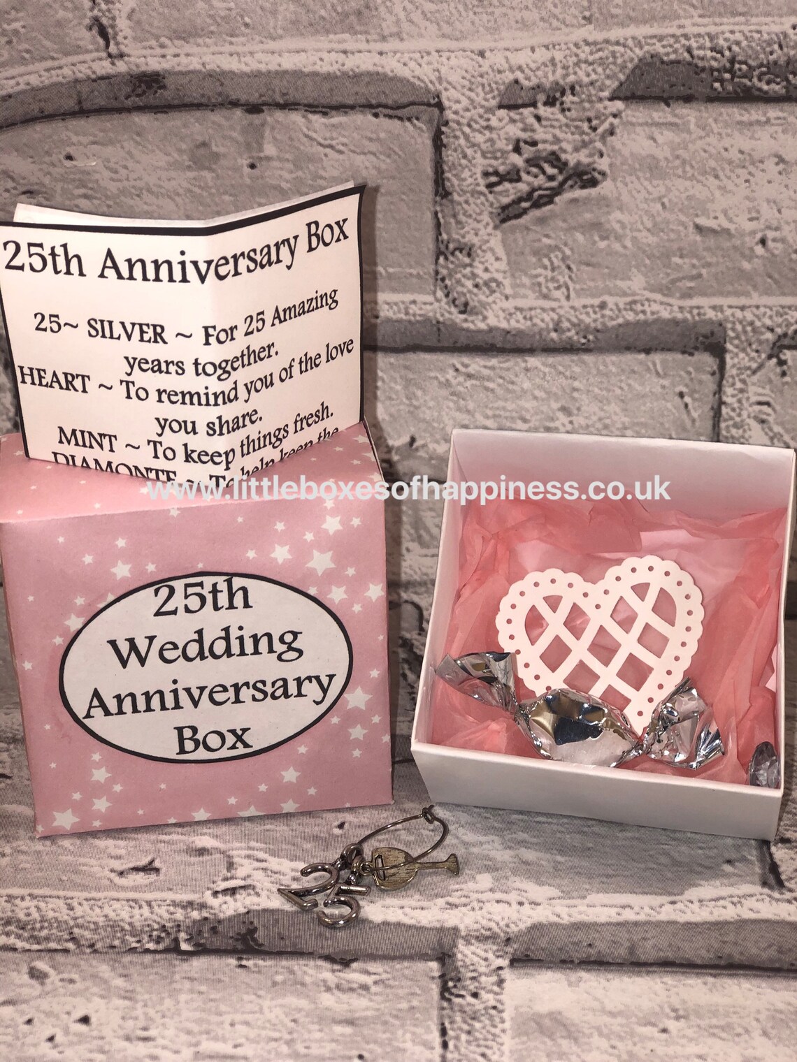 25th Anniversary Box Handmade Unique Gift. Silver - Etsy