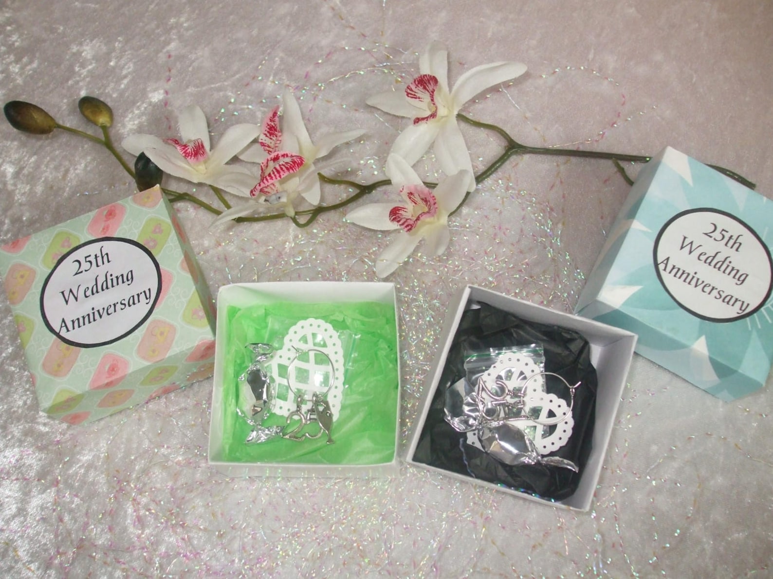 25th Anniversary Box Handmade Unique Gift. Silver - Etsy