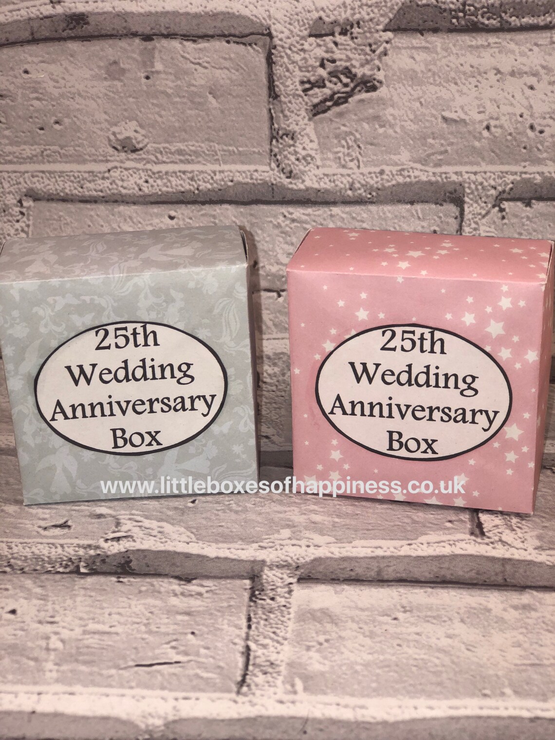 25th Anniversary Box Handmade Unique Gift. Silver - Etsy