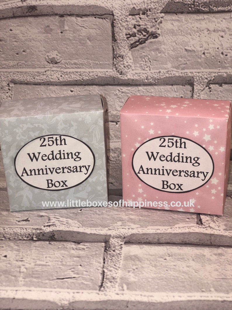 25th Anniversary Box Handmade Unique Gift. Silver - Etsy