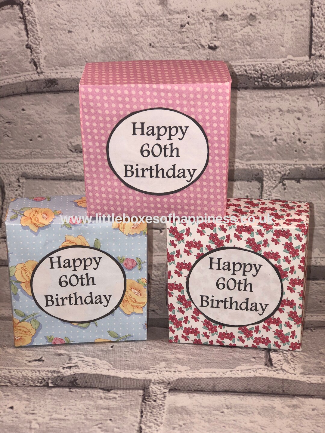 60th Birthday Box - Handmade, Unique Gift. Special Birthday, Retirement ...