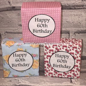 60th Birthday Box Handmade, Unique Gift. Special Birthday, Retirement ...