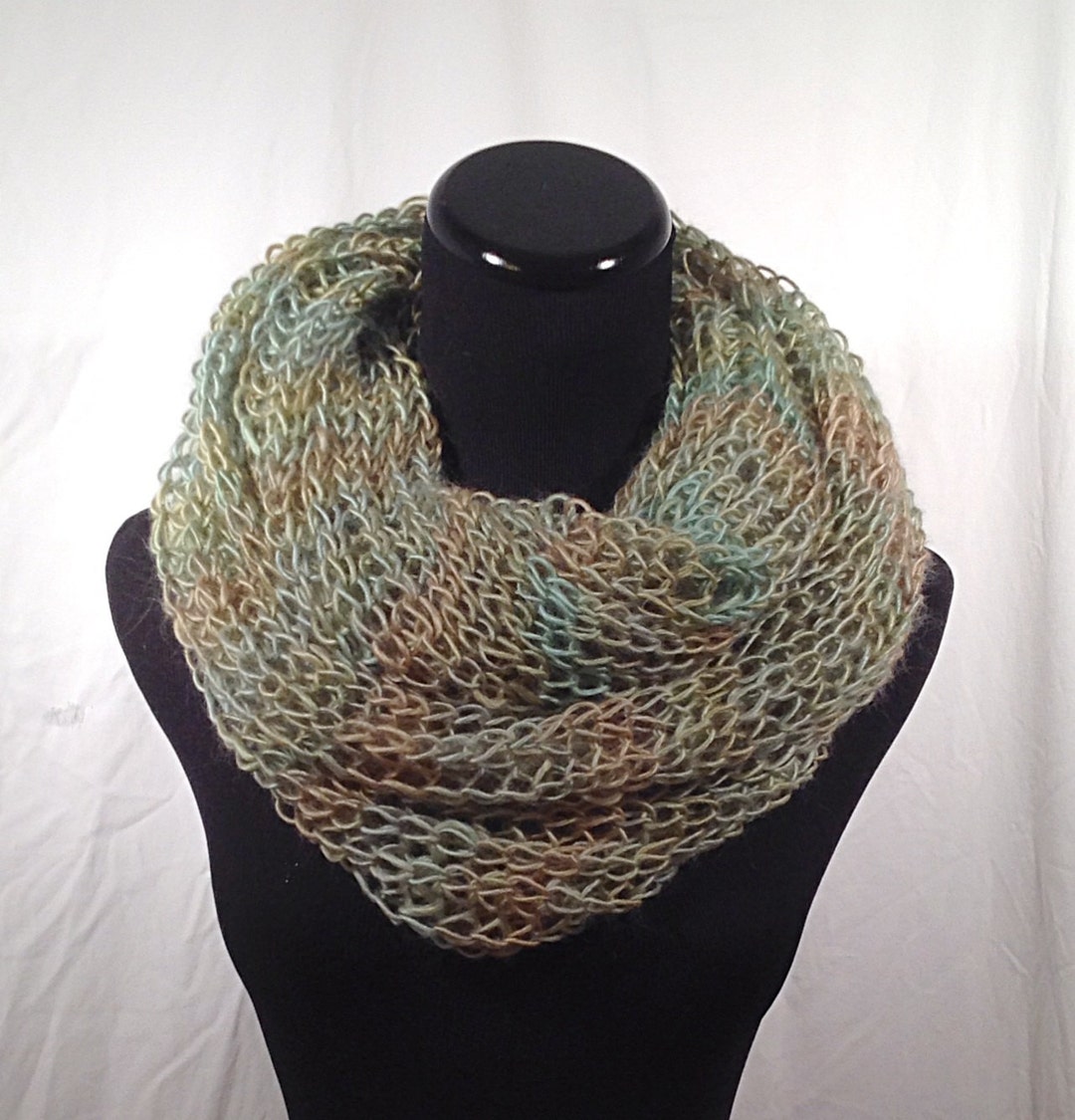 Meadow Brioche Infinity Knit Scarf - Etsy