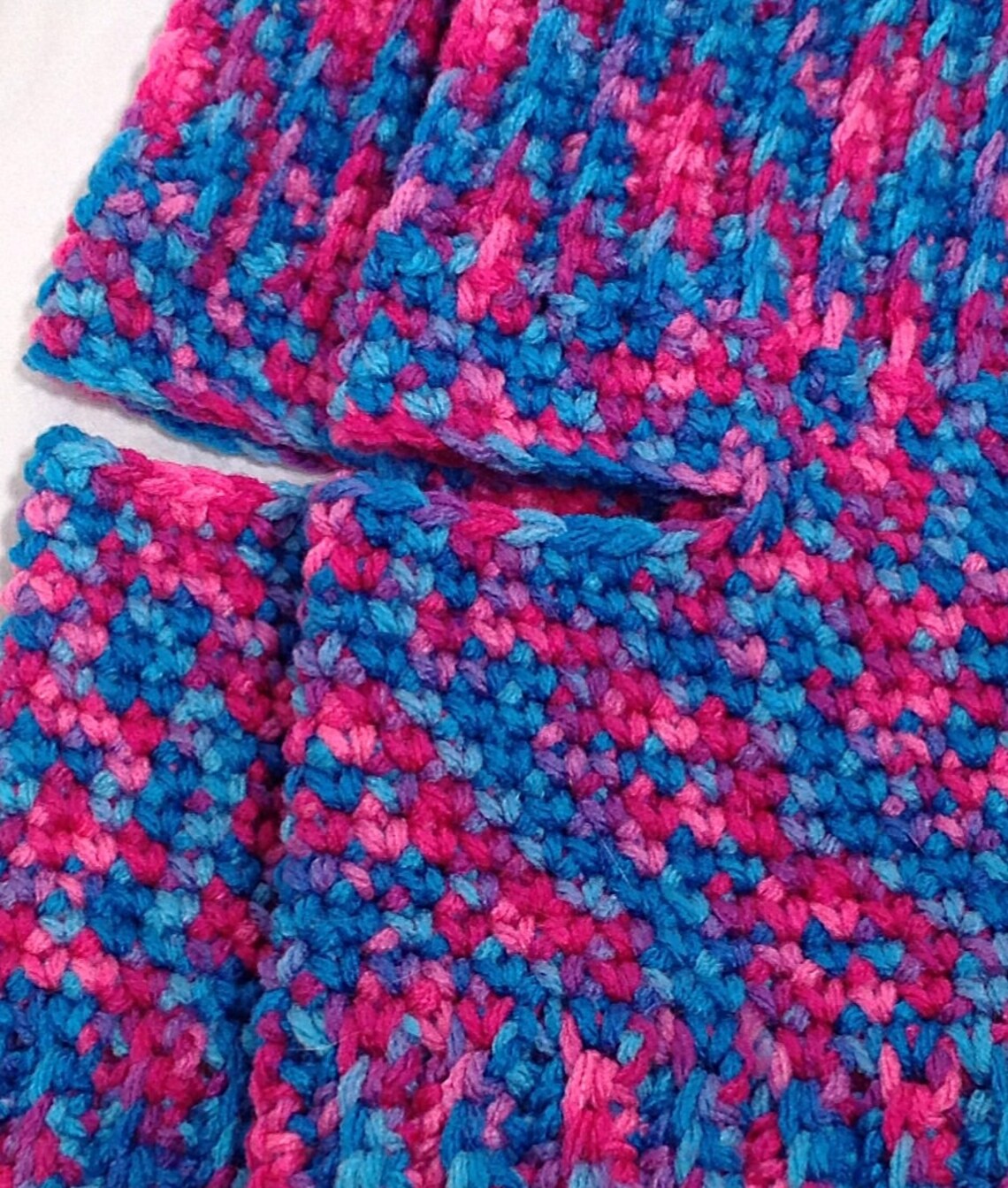 Bright Pink and Blue Crochet Yoga Socks - Etsy