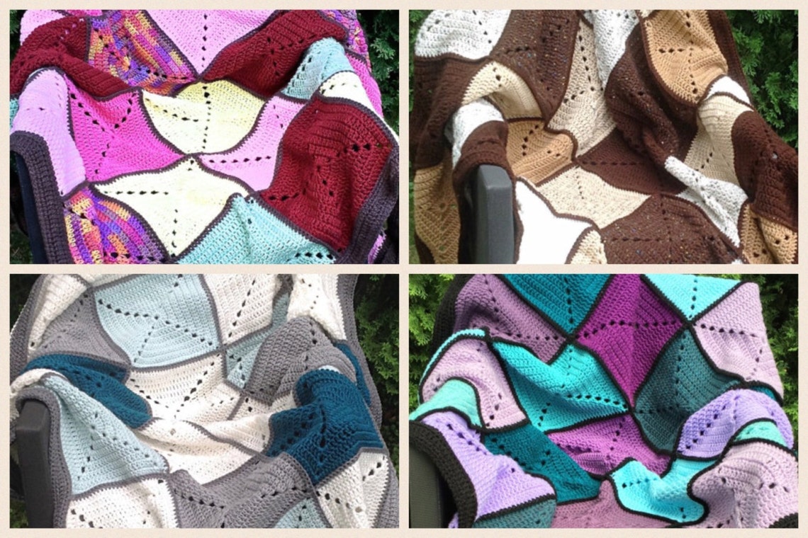 Crochet Pattern - Basic Granny Square Patchwork Crochet Blanket - Etsy