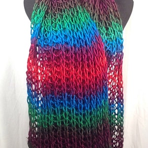 Rainbow Brioche Infinity Knit Scarf - Etsy