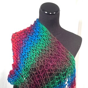 Rainbow Brioche Infinity Knit Scarf - Etsy
