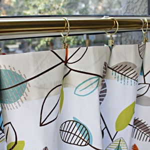 Carson Fiesta Café Curtain. (set of 2 Panels).colors: White, Orange ...