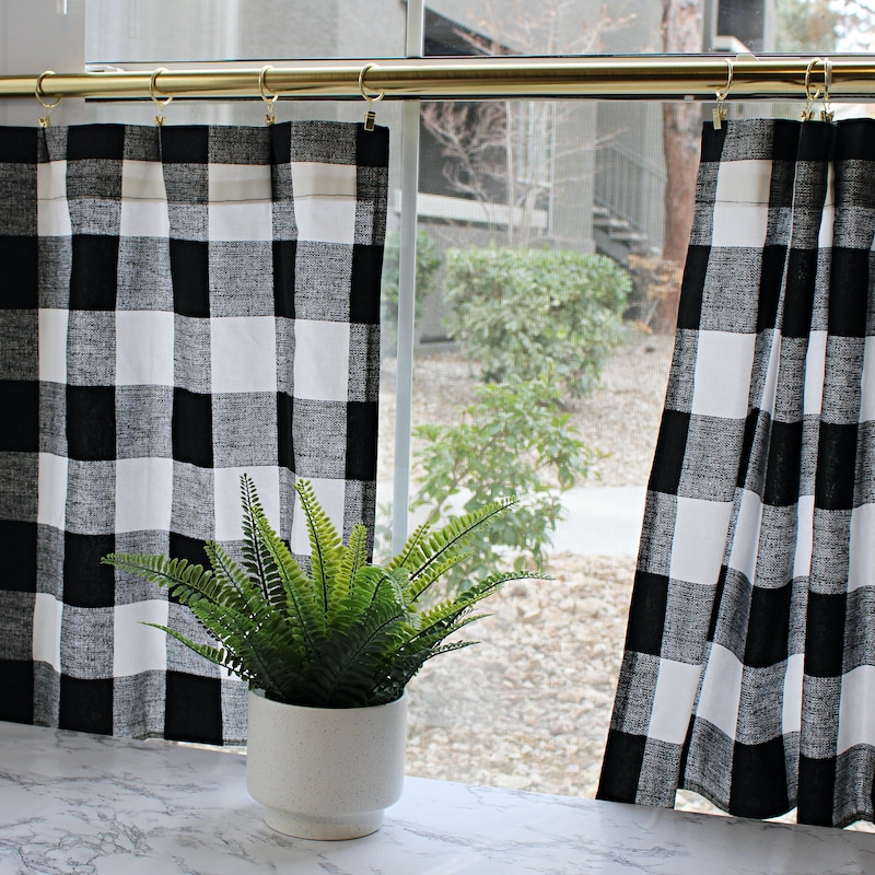 Buffalo Check Curtains - Etsy