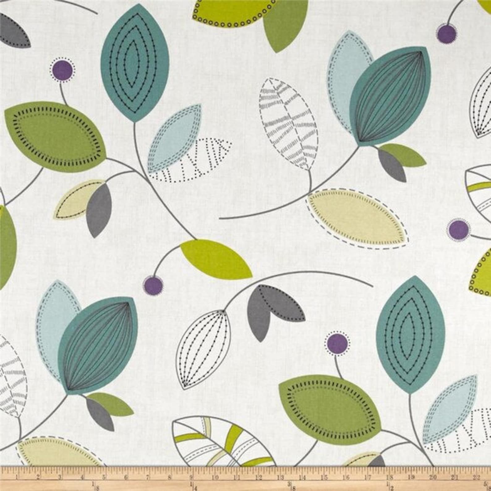 Calder Abstract Leaf Café Curtain. (set of 2 Panels).colors:teal, Lime ...