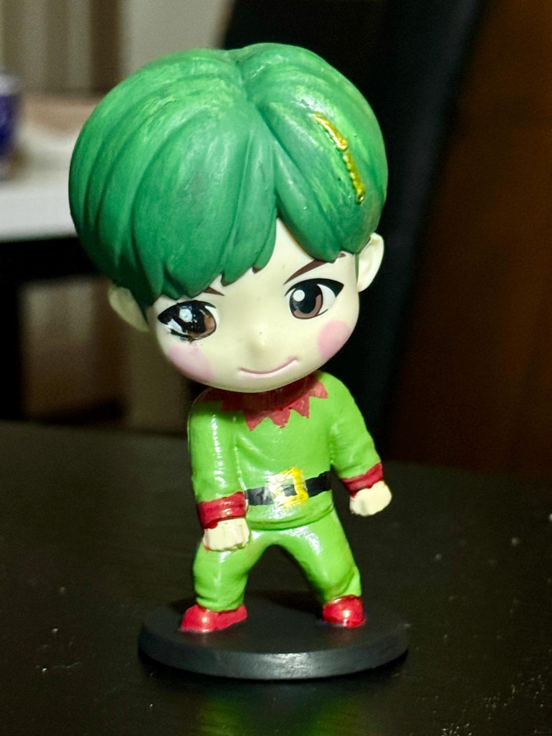 BTS Jhope as an Elf- BT21 Hand-painted Tiny Tan 3.5” Sealed W/acrylic ...