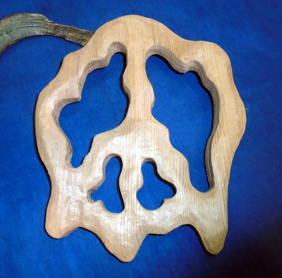 Carved Wood Trippy Drippy Peace Symbol Wall Decoration. | Etsy