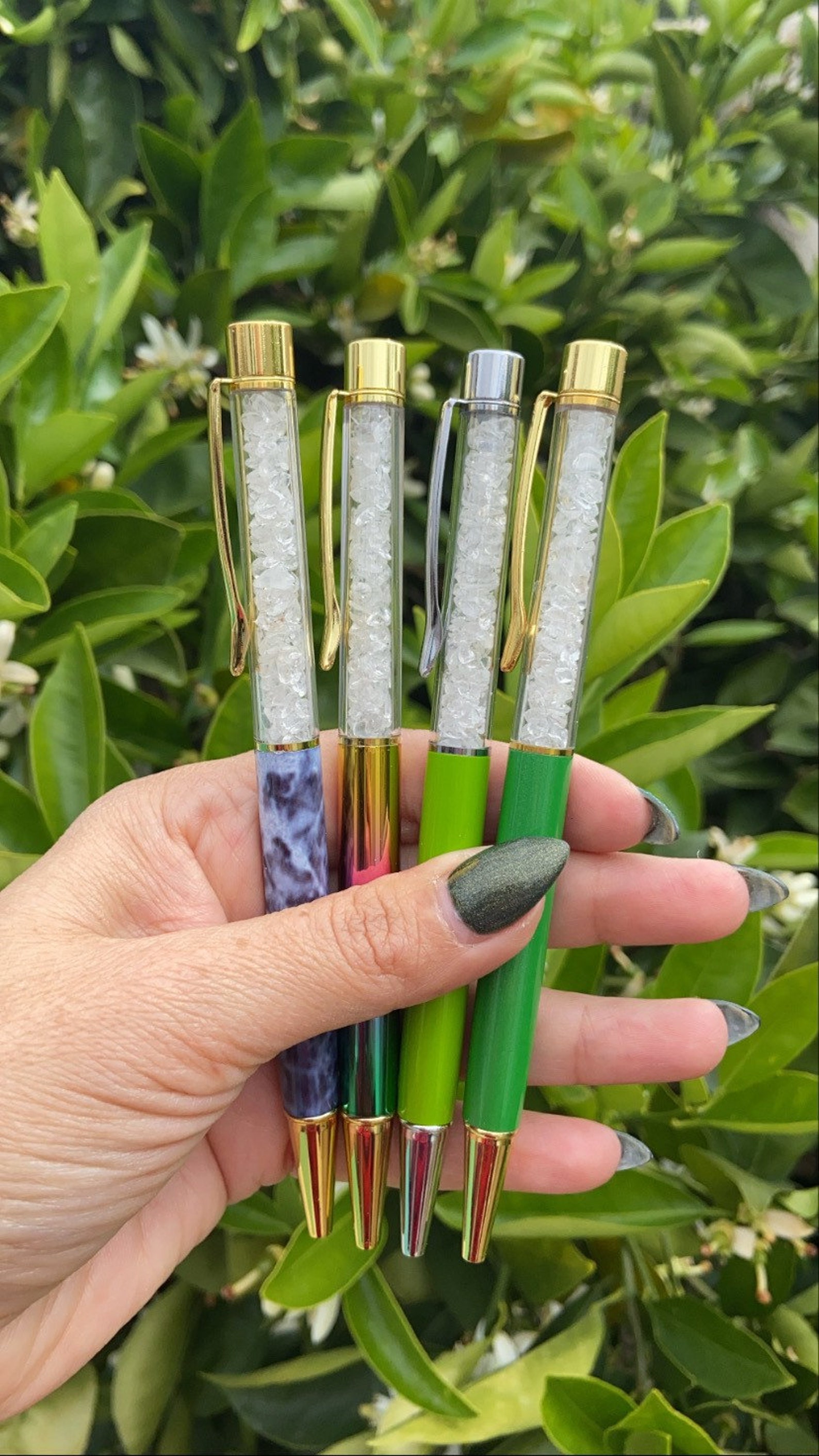 Natural Crystal Chips Pens | Etsy