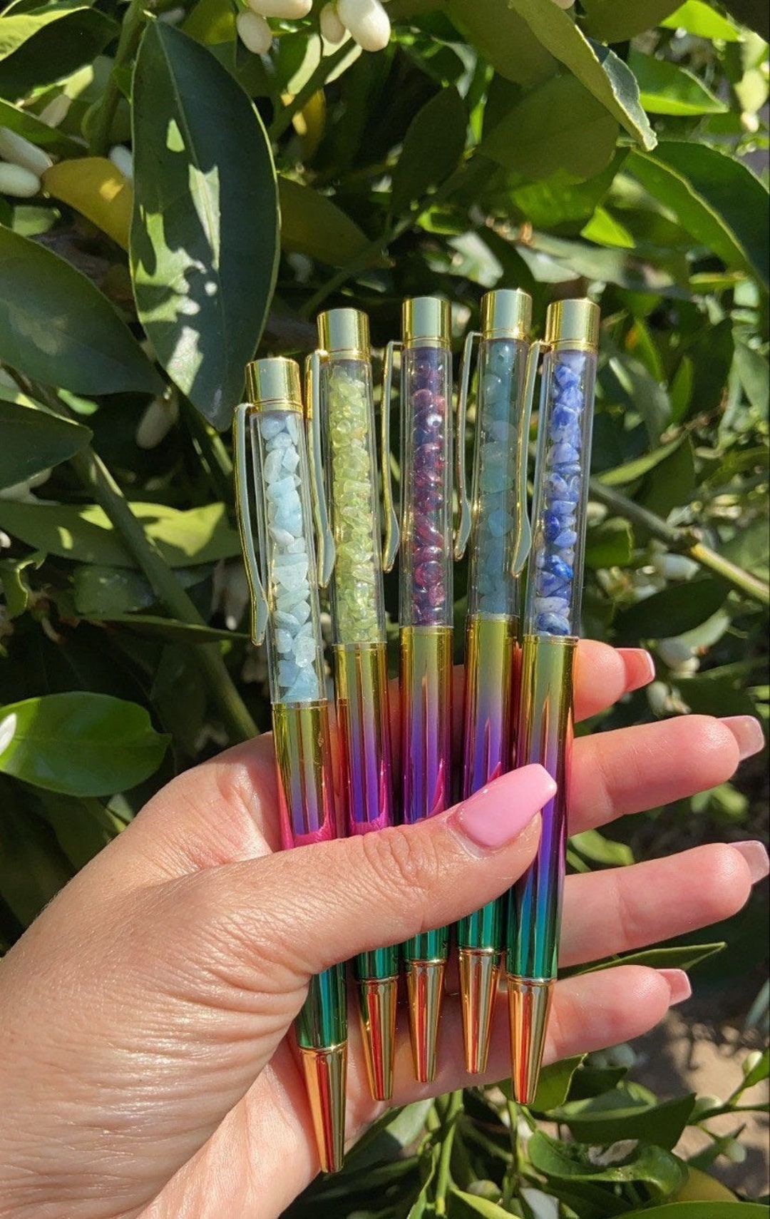Natural Crystal Chips Pens - Etsy