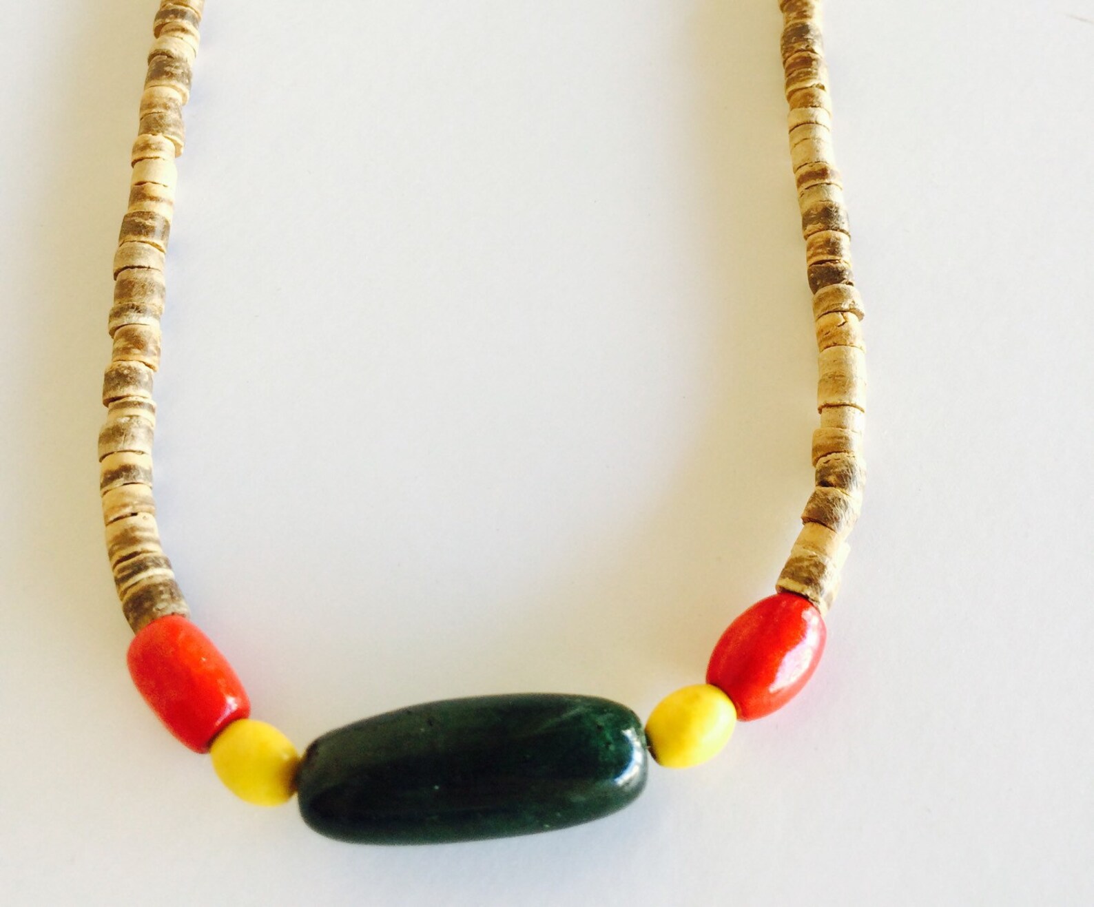 Rasta Necklace for Men Handmade With Coconut Beads & Ocotillo - Etsy