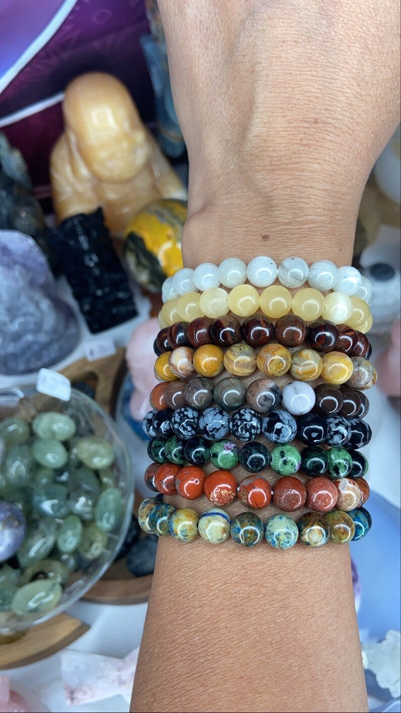 Meditation Bracelets/yoga Bracelets/stackable Stretchy Crystal ...