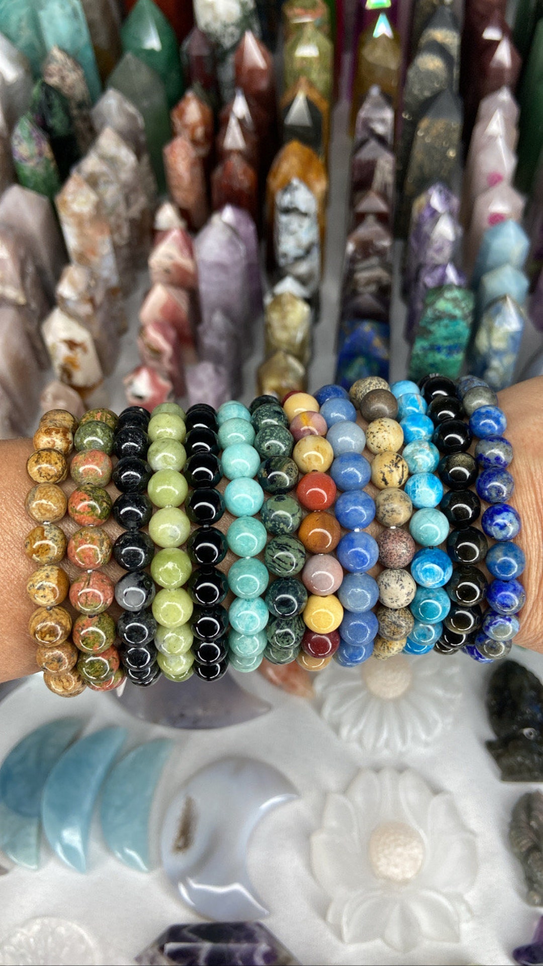 Meditation Bracelets/yoga Bracelets/stackable Stretchy Crystal ...