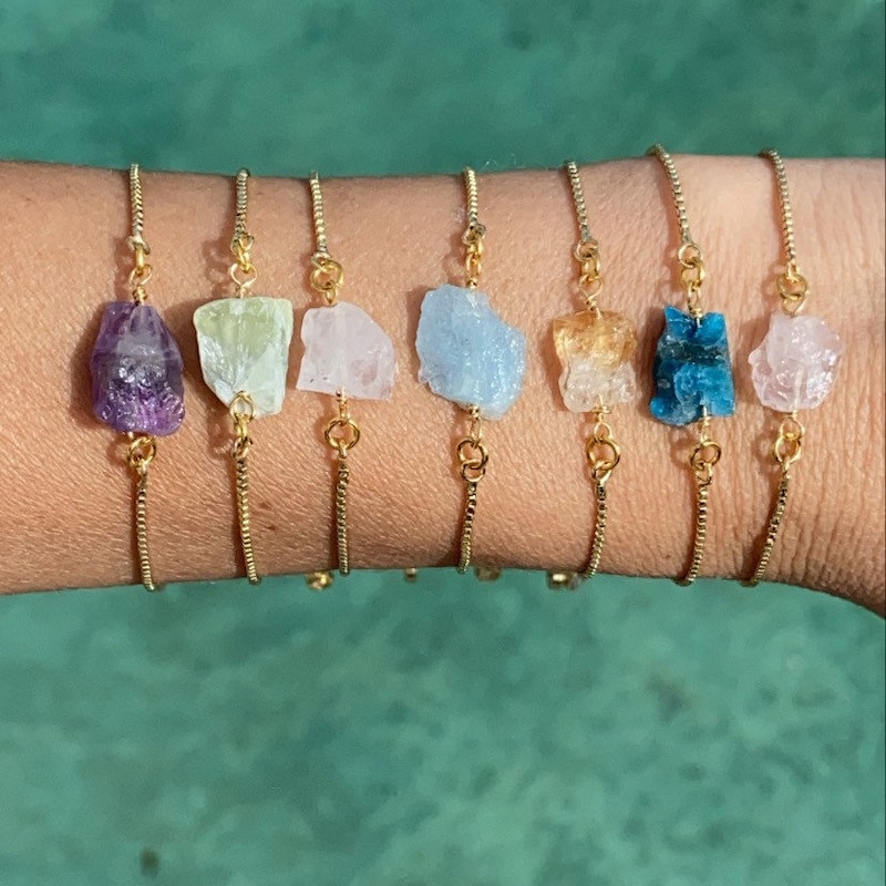 Raw Crystal Bracelet - Etsy