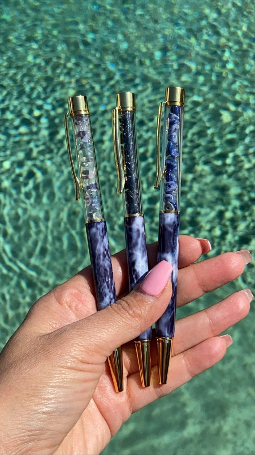Natural Crystal Chips Pens - Etsy
