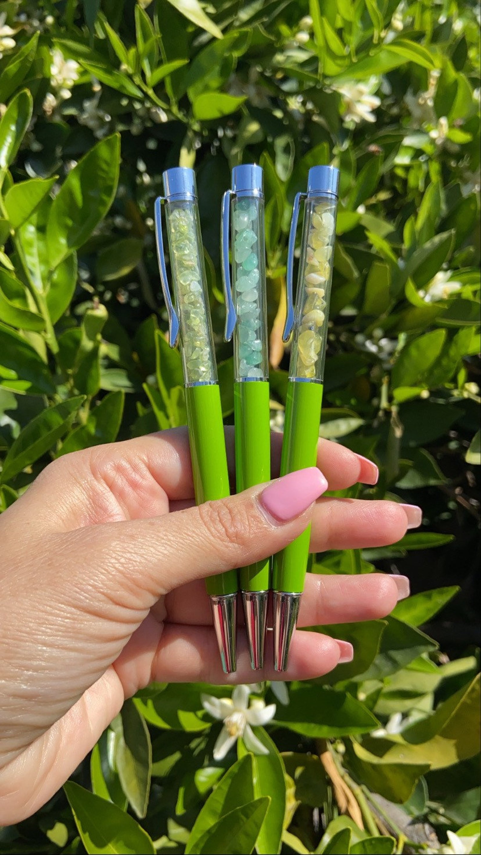 Natural Crystal Chips Pens | Etsy