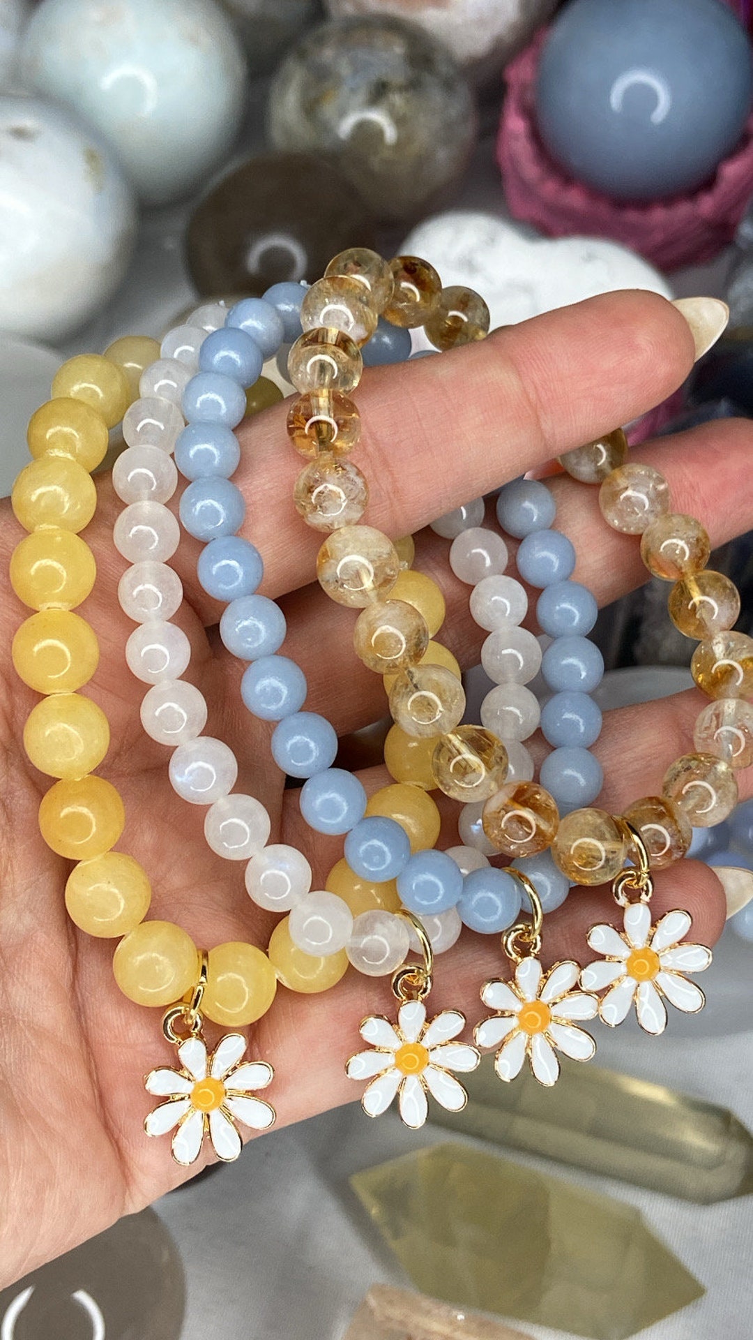 Meditation Bracelets/yoga Bracelets/stackable Stretchy Crystal ...