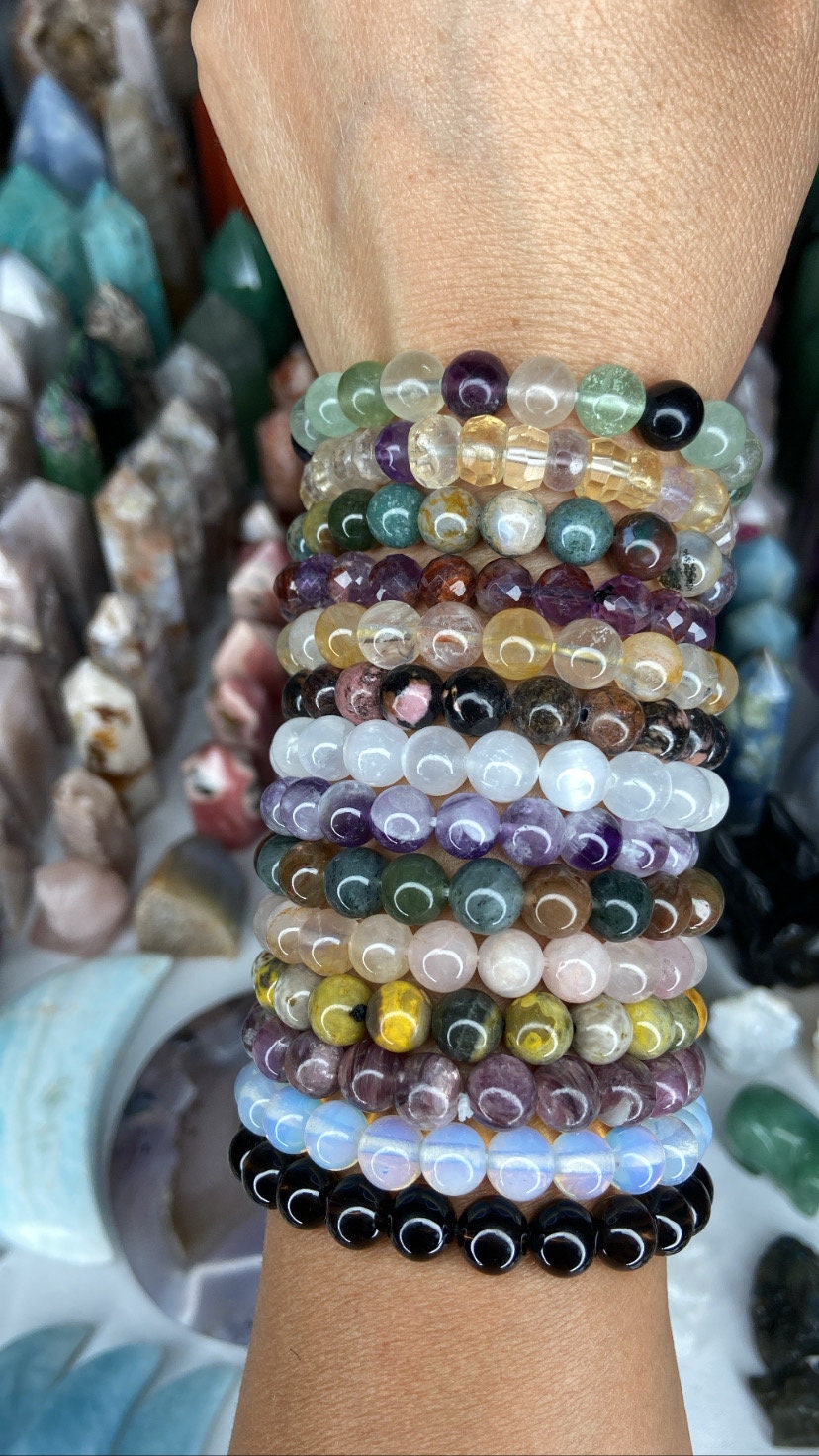 Meditation Bracelets Yoga Bracelets Stackable Stretchy Crystal Bracelets Mala bracelets Healing Crystal Bracelets Gemstone Beaded Bracelets Etsy