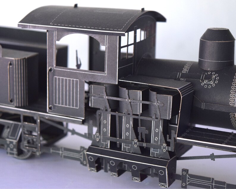 Train Model Kit, Shay Steam Locomotive, 12" Long X 5.5" Tall, DIY ...