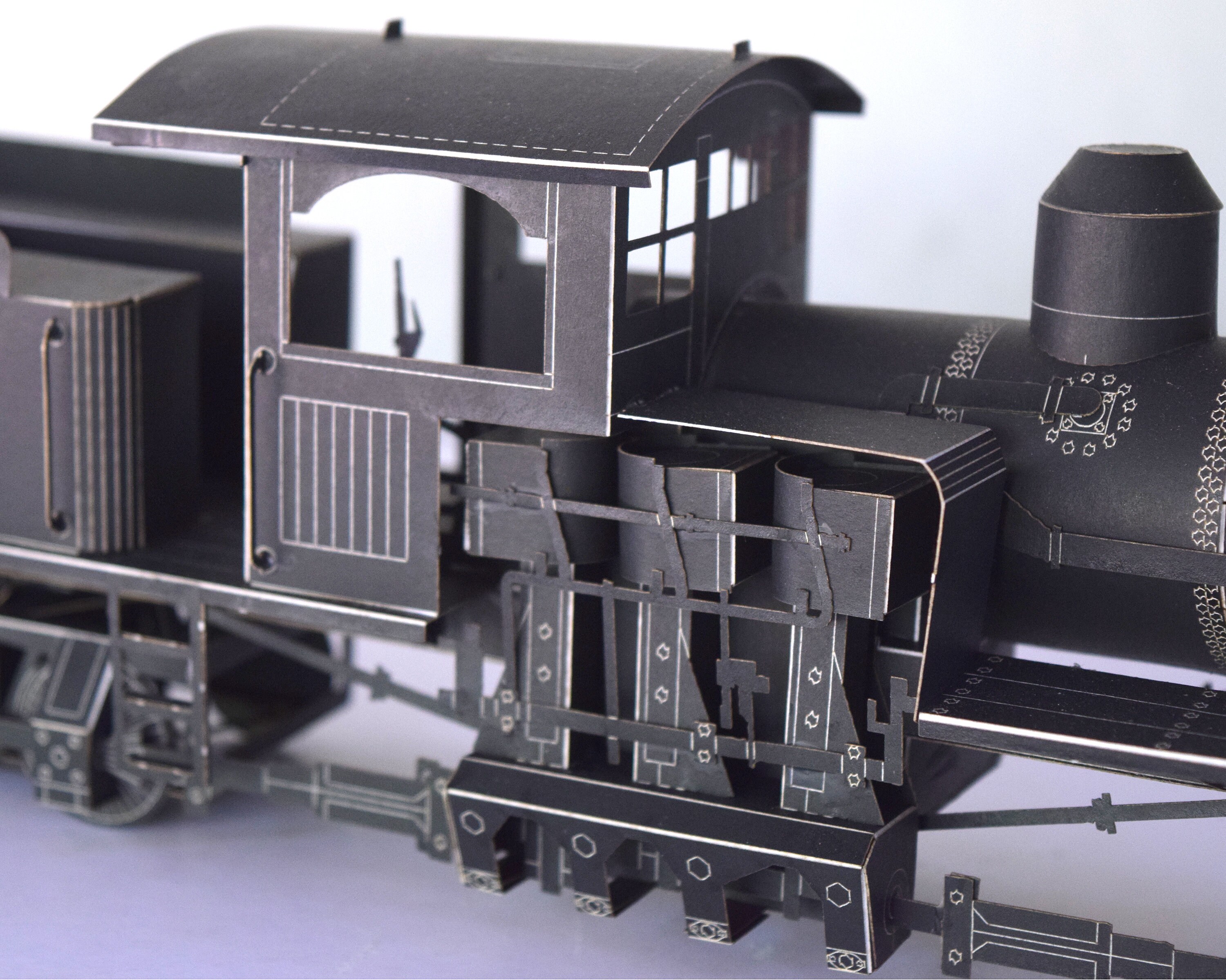 Train Model Kit, Shay Steam Locomotive, 12" Long X 5.5" Tall, DIY ...