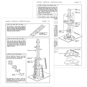 Seattle Space Needle Paper Model Kit – Printable DIY (40" Tall ...
