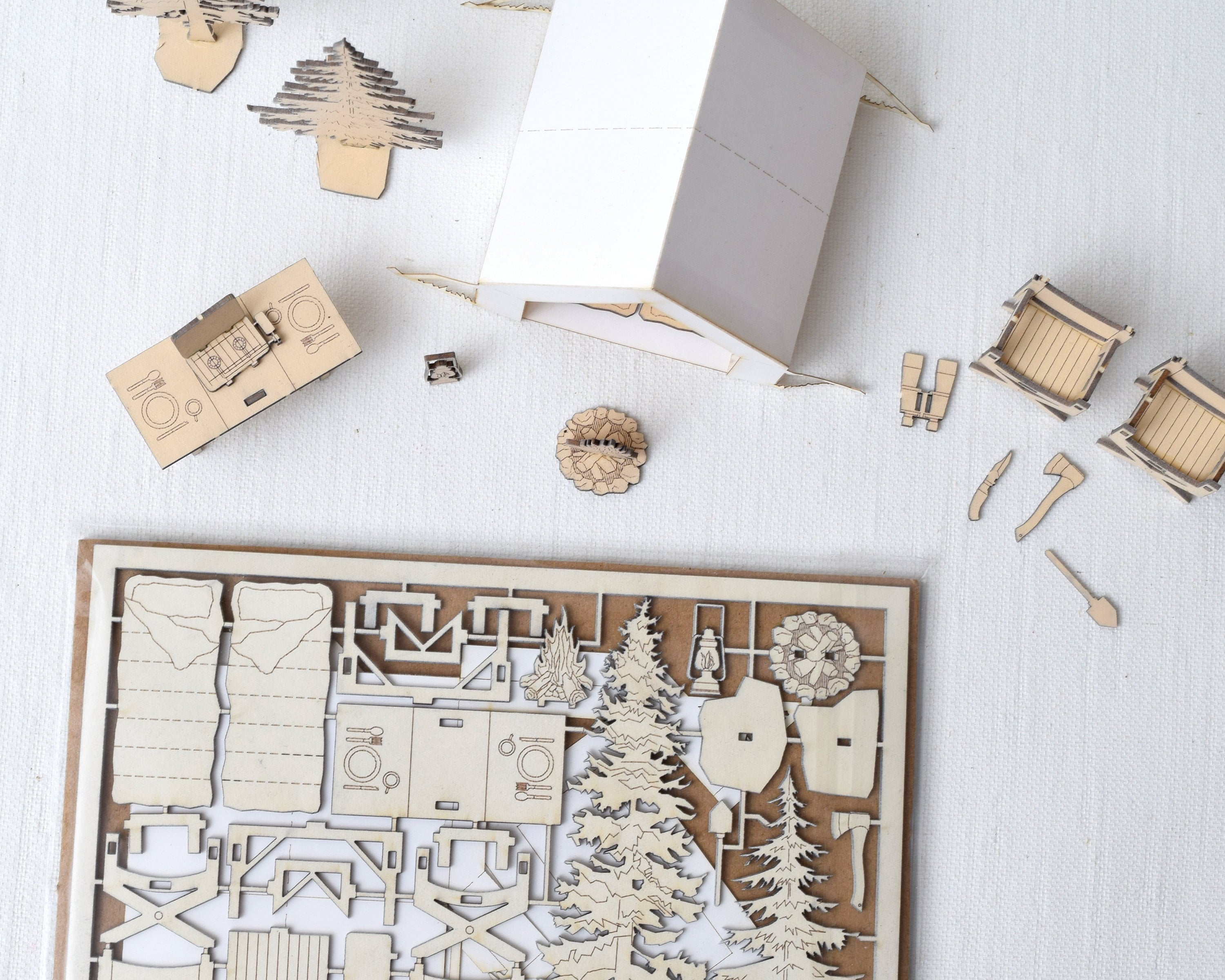 Camping Set Model Kit Miniature Tent Forest the Great - Etsy UK