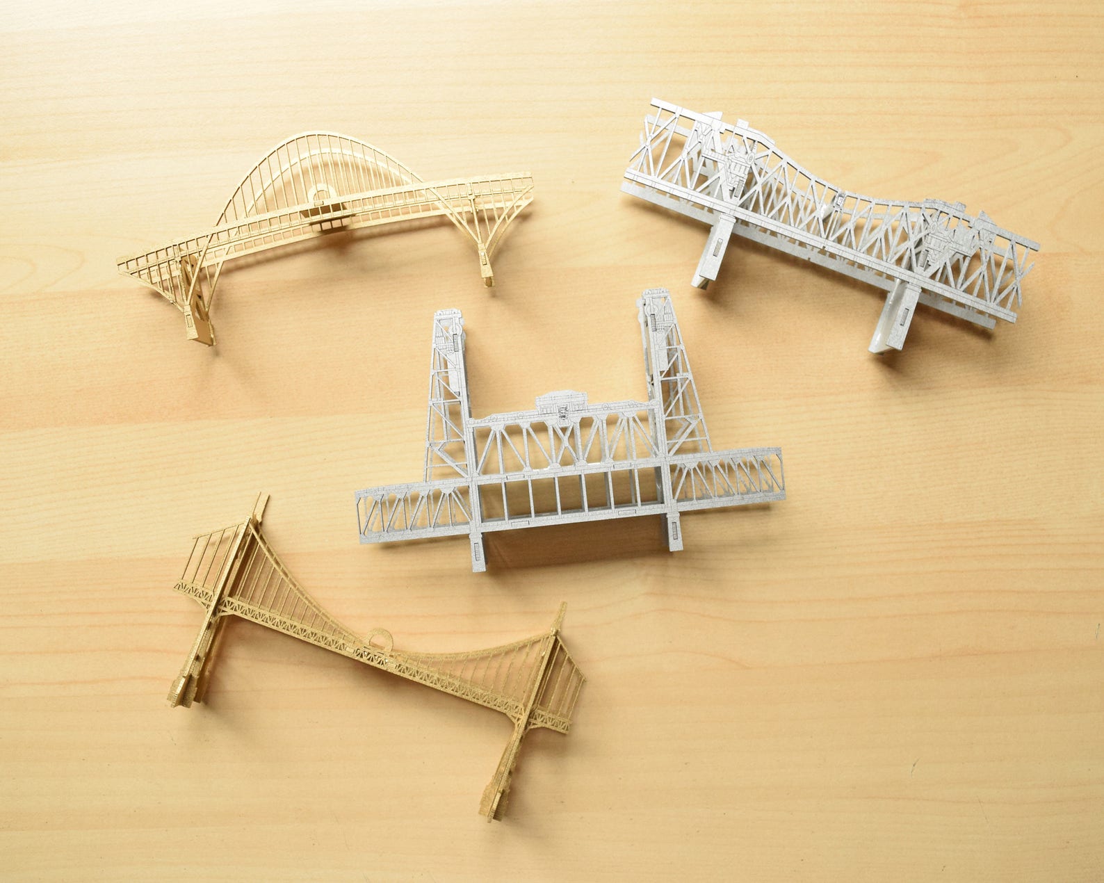 Miniature Bridge Ornament Portland Oregon Fremont Bridge, No Assembly ...