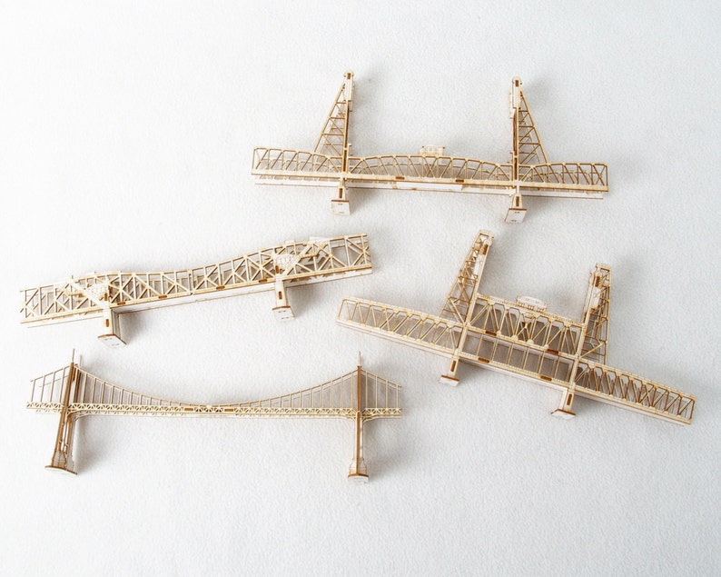 Gift Set, Your Choice of Four Model Kits of the Portland Oregon Bridges ...