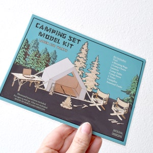 Camping Set Model Kit, Miniature Tent, Forest, the Great Outdoors - Etsy