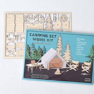 Camping Set Model Kit, Miniature Tent, Forest, the Great Outdoors - Etsy