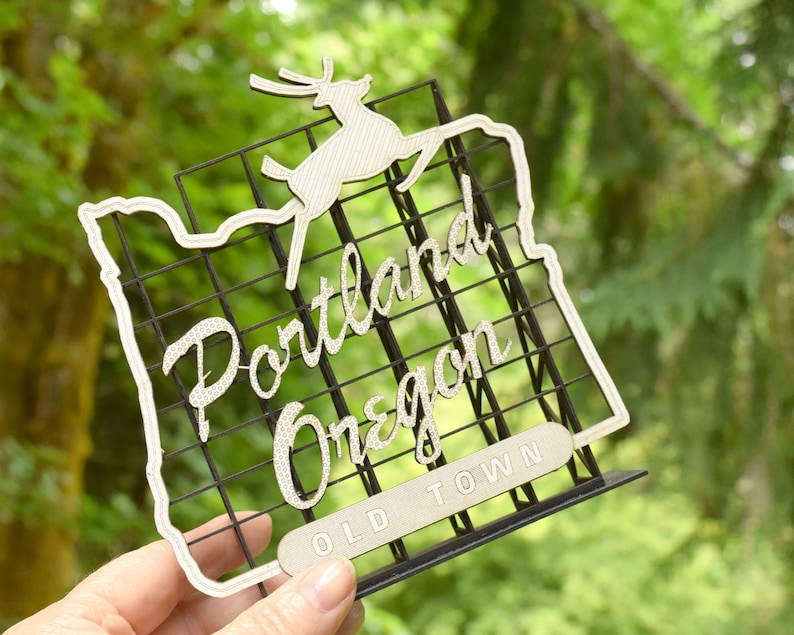 Portland Oregon Sign Model Kit, White Stag Sign, Made in Oregon, Retro ...