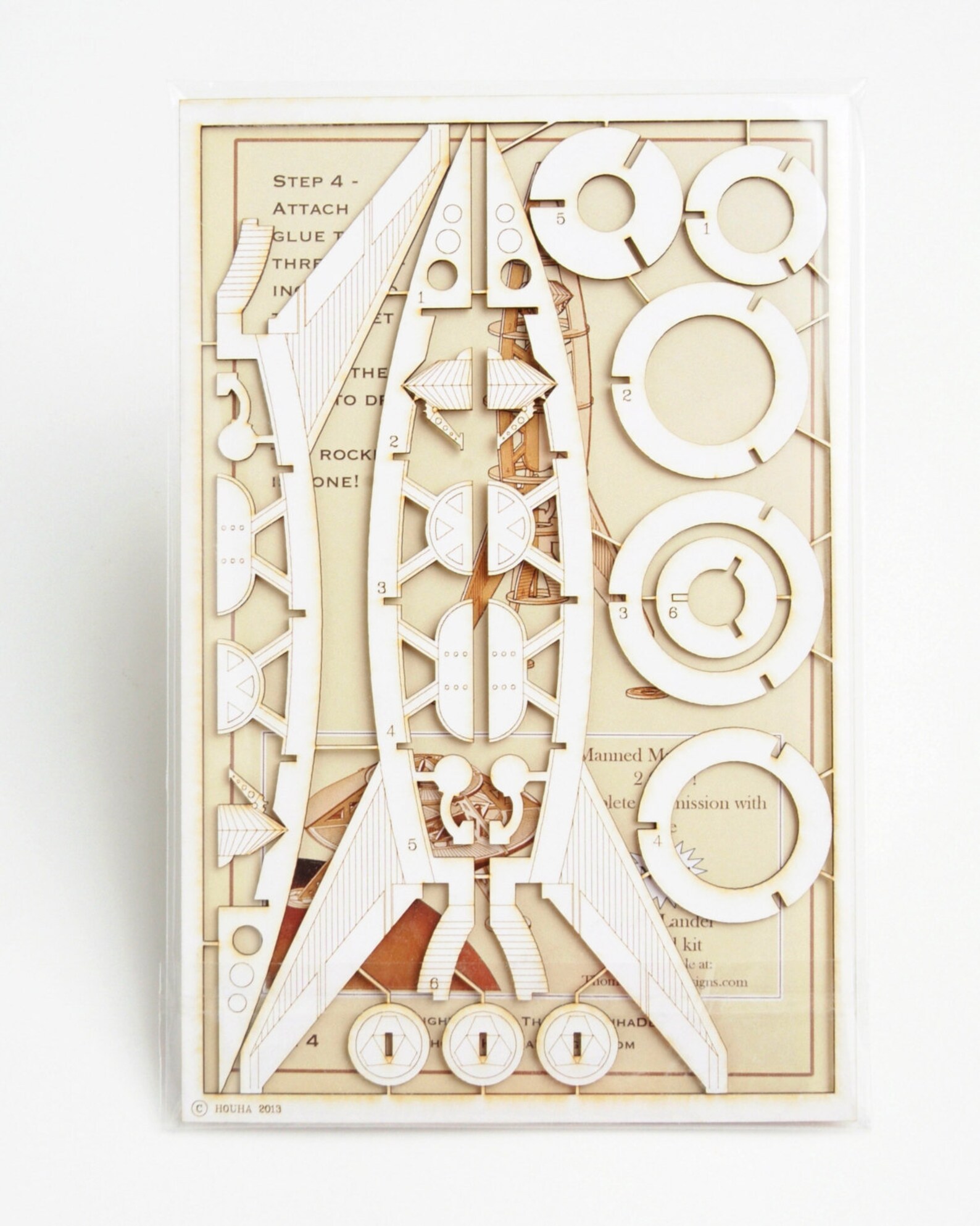 Laser Cut Rocket Ship Model Kit for the Manned Mission to Mars, Mother ...