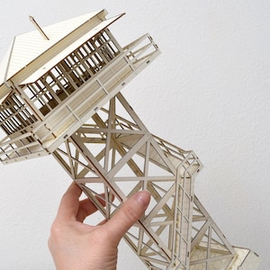 Fire Lookout Tower Model Kit, 15" Tall, Fun to Build - Etsy