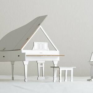 Grand Piano Model Kit, Piano, Bench & Metronome, Scale 18:1, Miniature ...