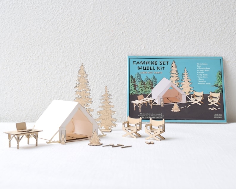 Camping Set Model Kit Miniature Tent Forest the Great | Etsy Canada