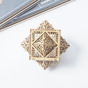 DIY Model Kit Cube Octahedron Dual, Sacred Geometry Laser Cut Gift - Etsy