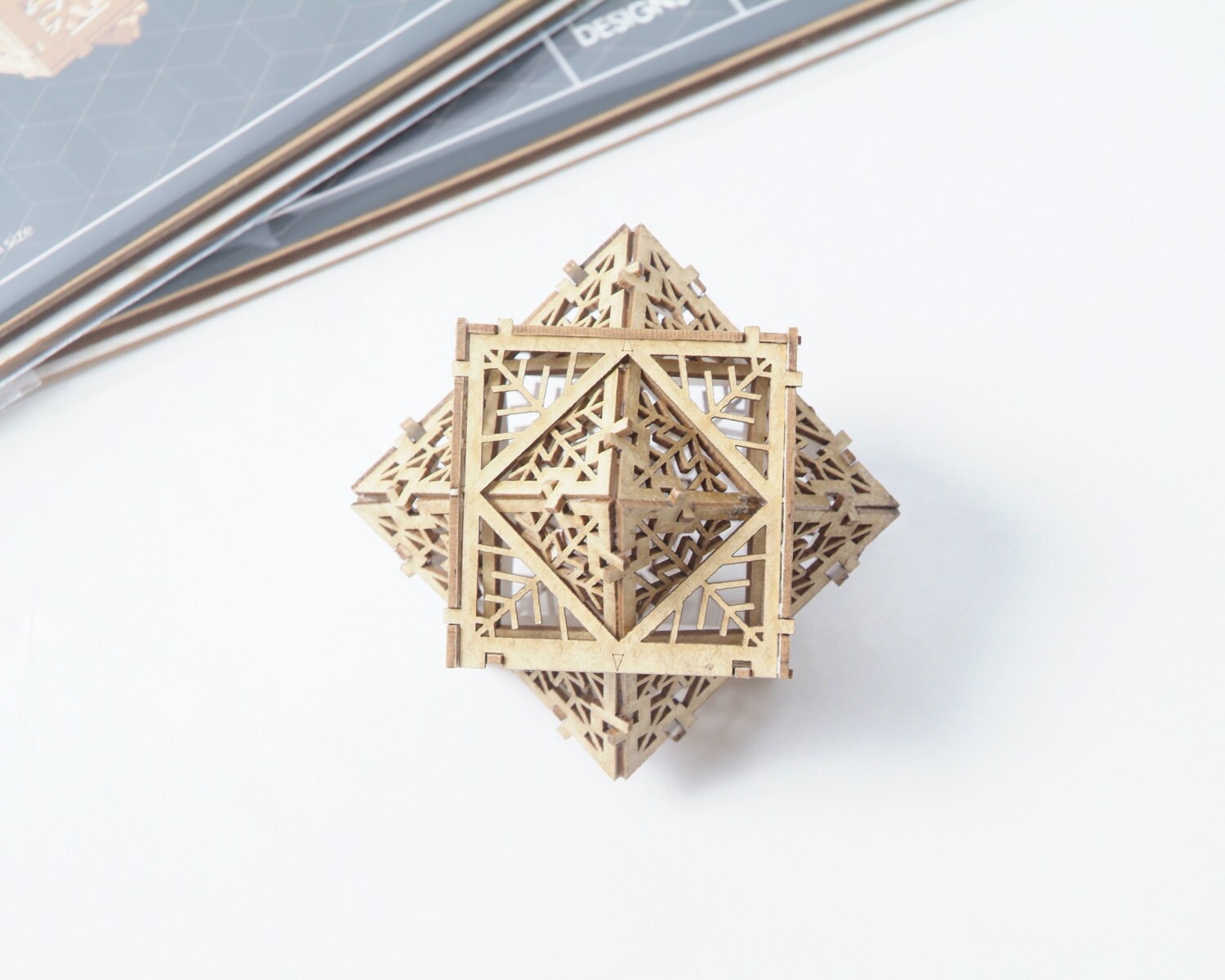 DIY Model Kit Cube Octahedron Dual, Sacred Geometry Laser Cut Gift ...