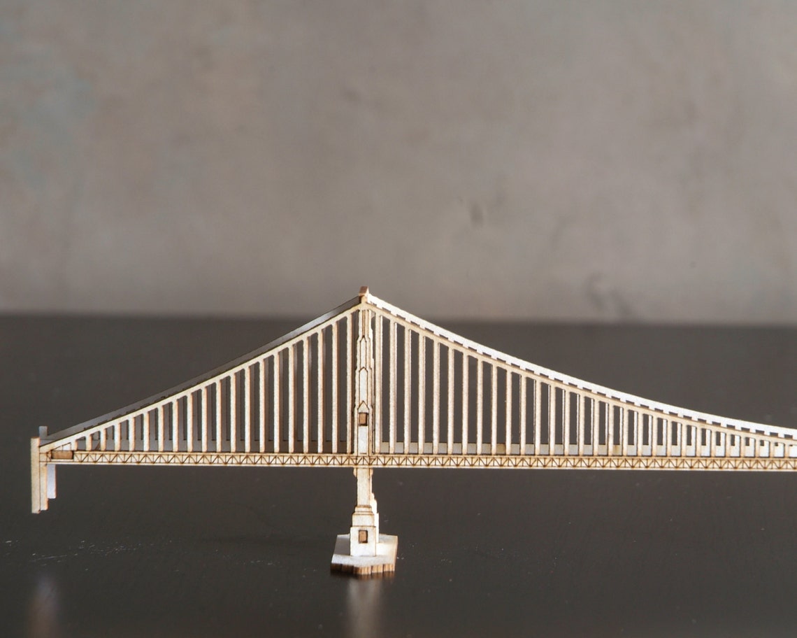 Miniature Golden Gate Bridge Model Kit With Laser Cut Parts, San ...