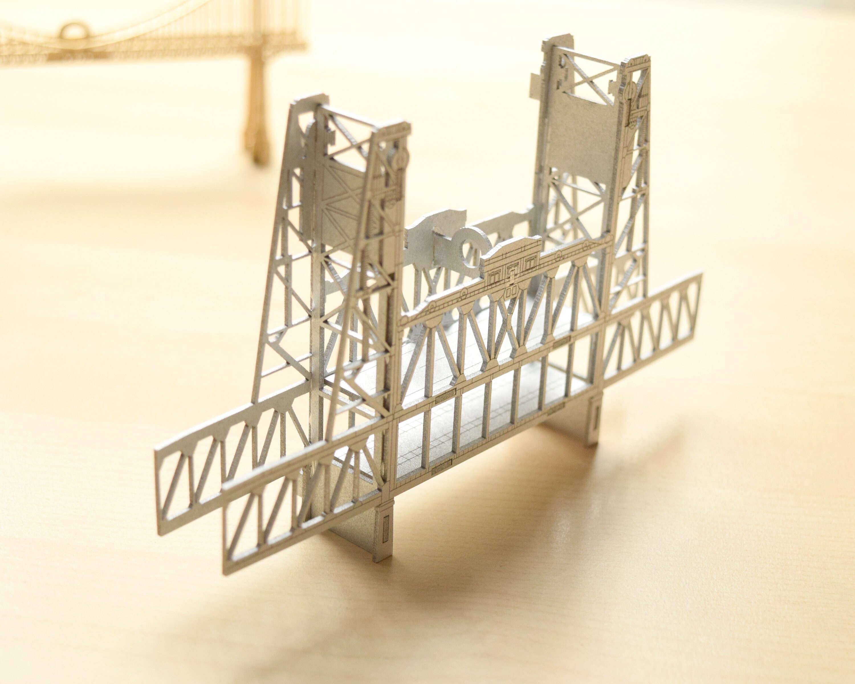 Steel Bridge Ornament, Portland Oregon, Hand Painted and Hand Assembled ...