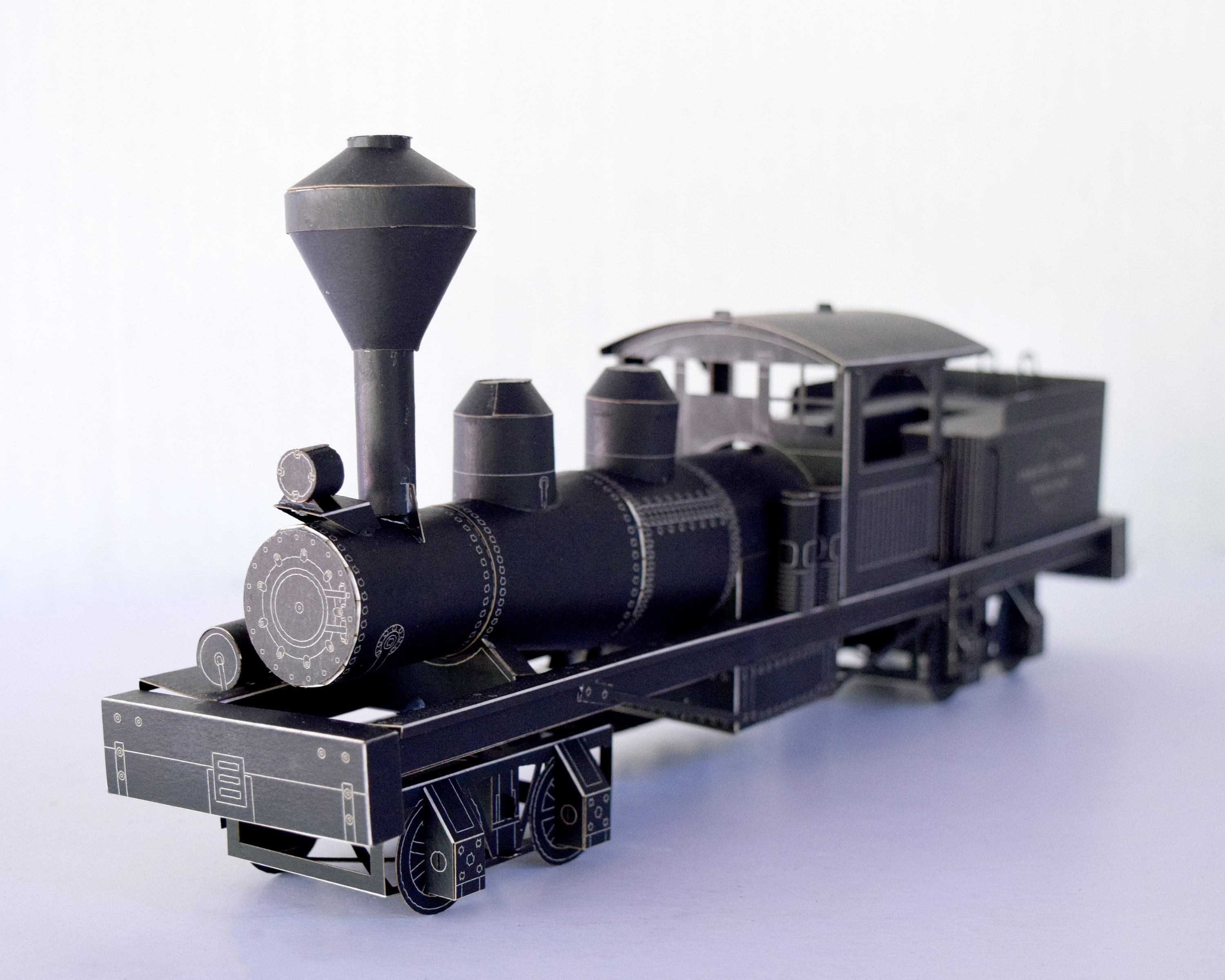 Train Model Kit, Shay Steam Locomotive, 12" Long X 5.5" Tall, DIY ...