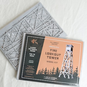 Aermotor Style Fire Lookout Tower Model Kit, 14" Tall, Fun to Build - Etsy